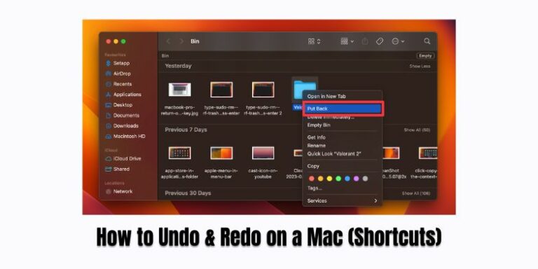 How to Undo & Redo on a Mac (Shortcuts) - MacMyths